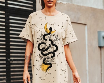 Celestial Moon Dress Witch Gothic Dress Dark Academia | Etsy