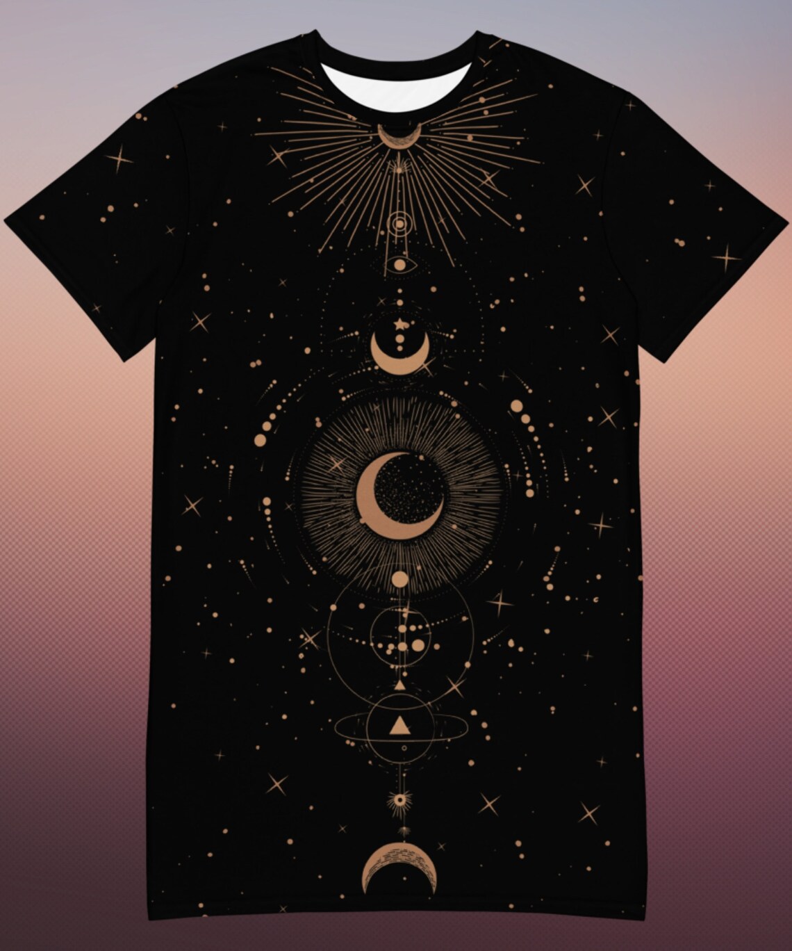 Celestial Moon Dress Witch Gothic Dress Dark Academia | Etsy