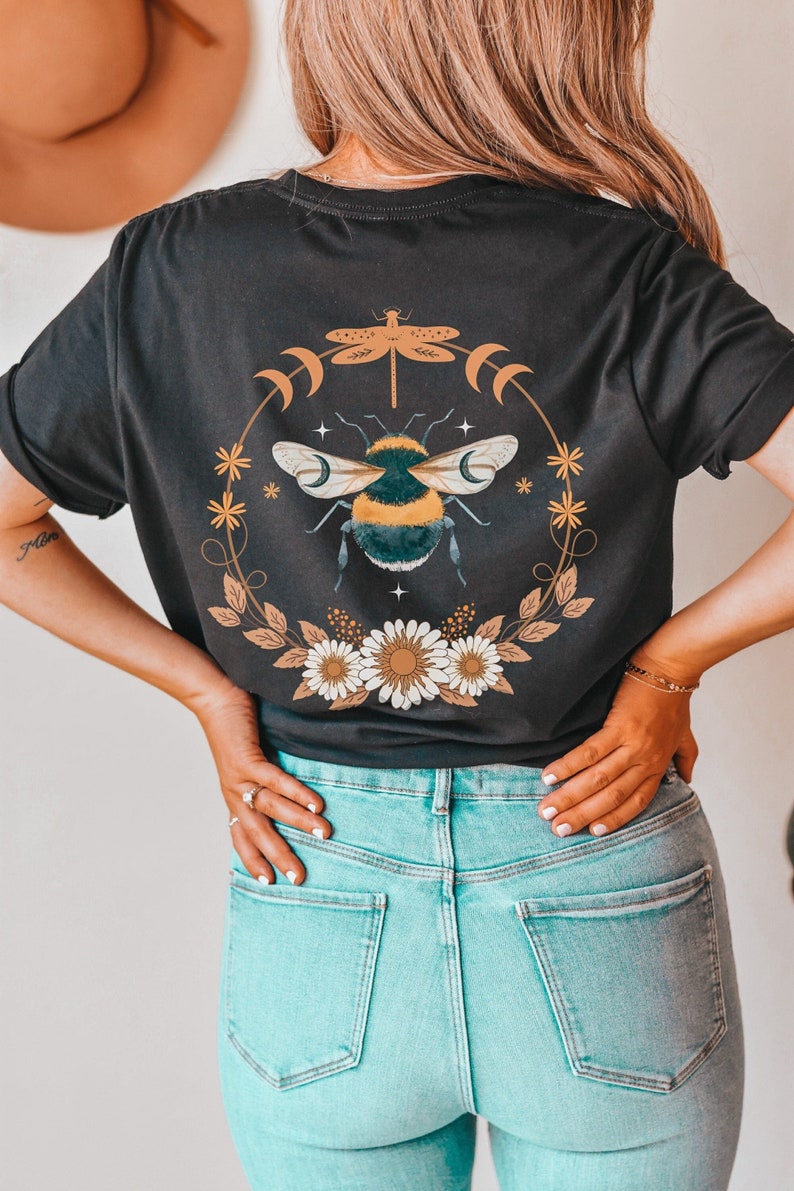 Cottagecore Bee Shirt Floral Fairycore Tshirt Cottagecore - Etsy