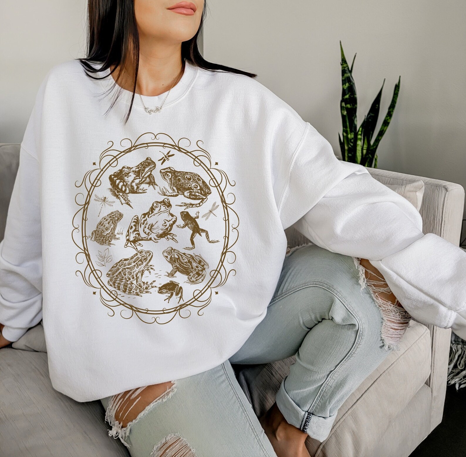 Cottagecore Frog Sweatshirt Cottagecore Clothes Toad Frog | Etsy