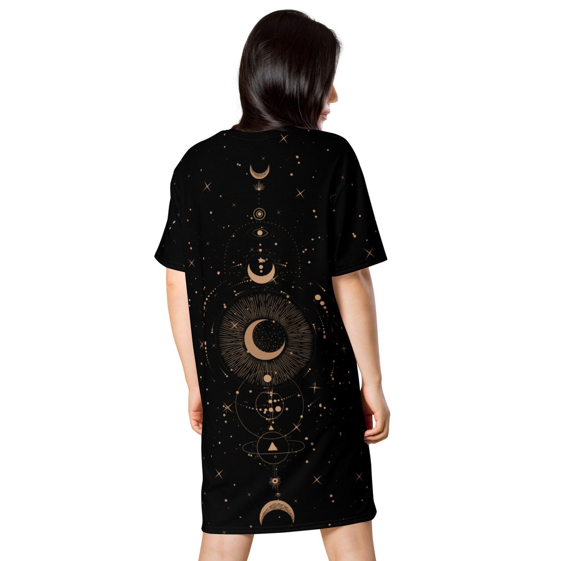 Celestial Moon Dress Witch Gothic Dress Dark Academia | Etsy