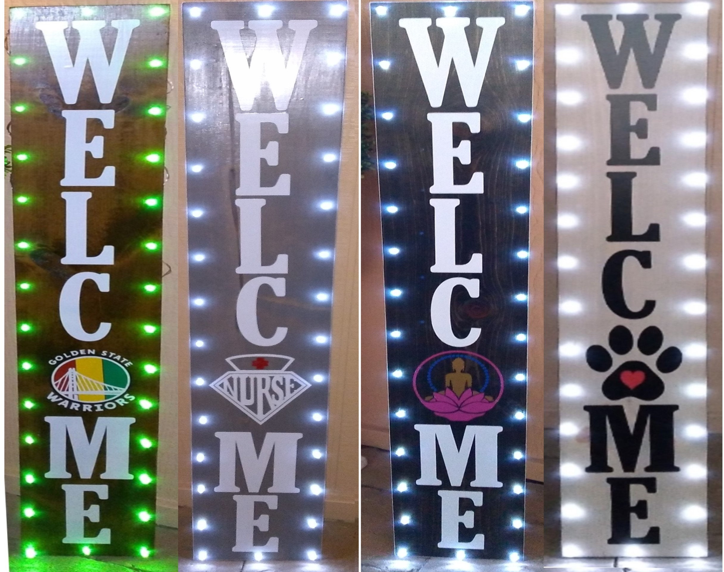 Lighted Vertical Welcome Sign Business/work - Etsy