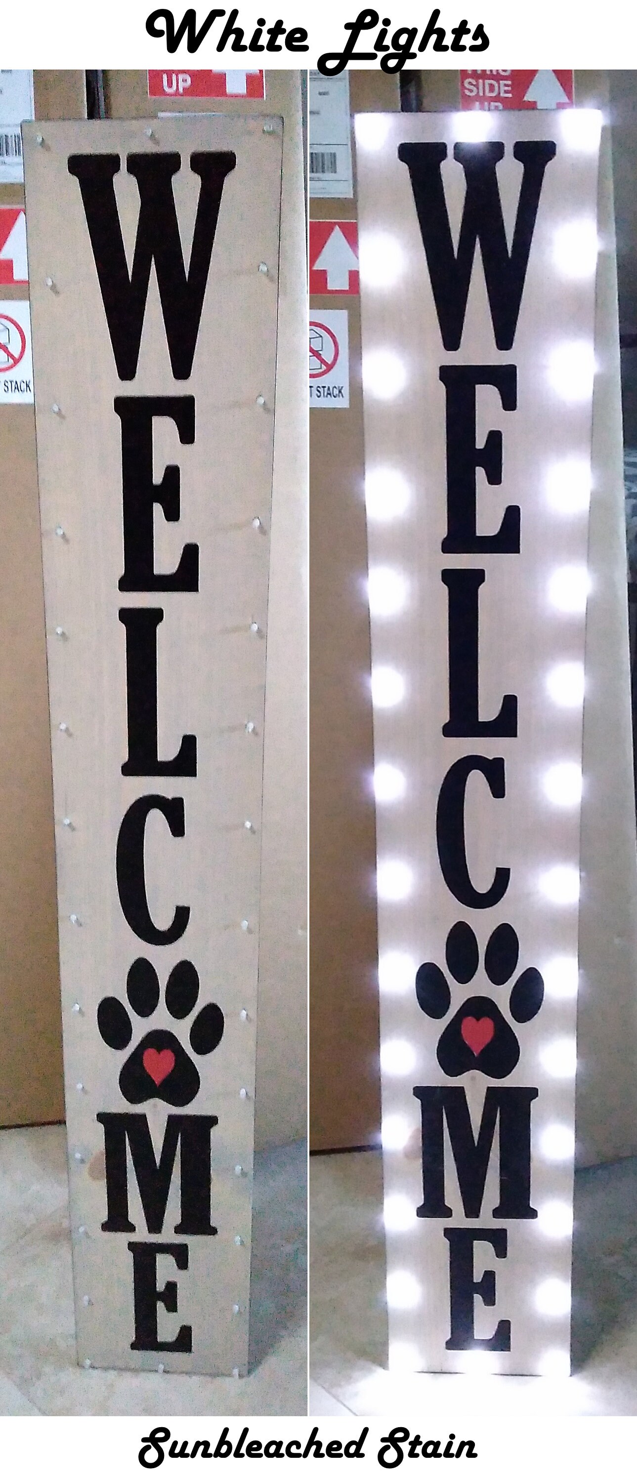 Lighted Vertical Welcome Sign Business/work - Etsy