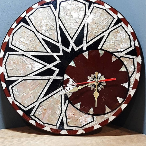 Mother of Pearl Inlay Clock - Etsy