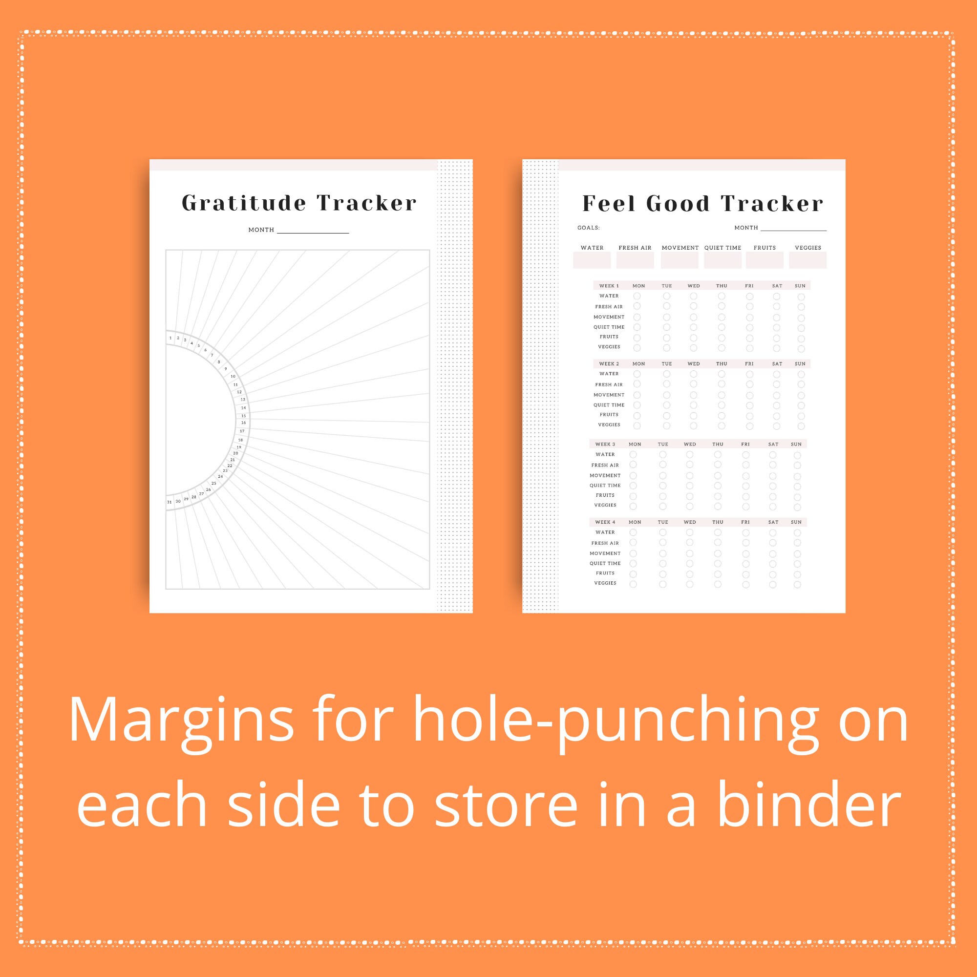 Gratitude Tracker Feel Good Chart Gratitude Chart PDF | Etsy