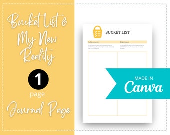 Bucket List Template Canva - Etsy