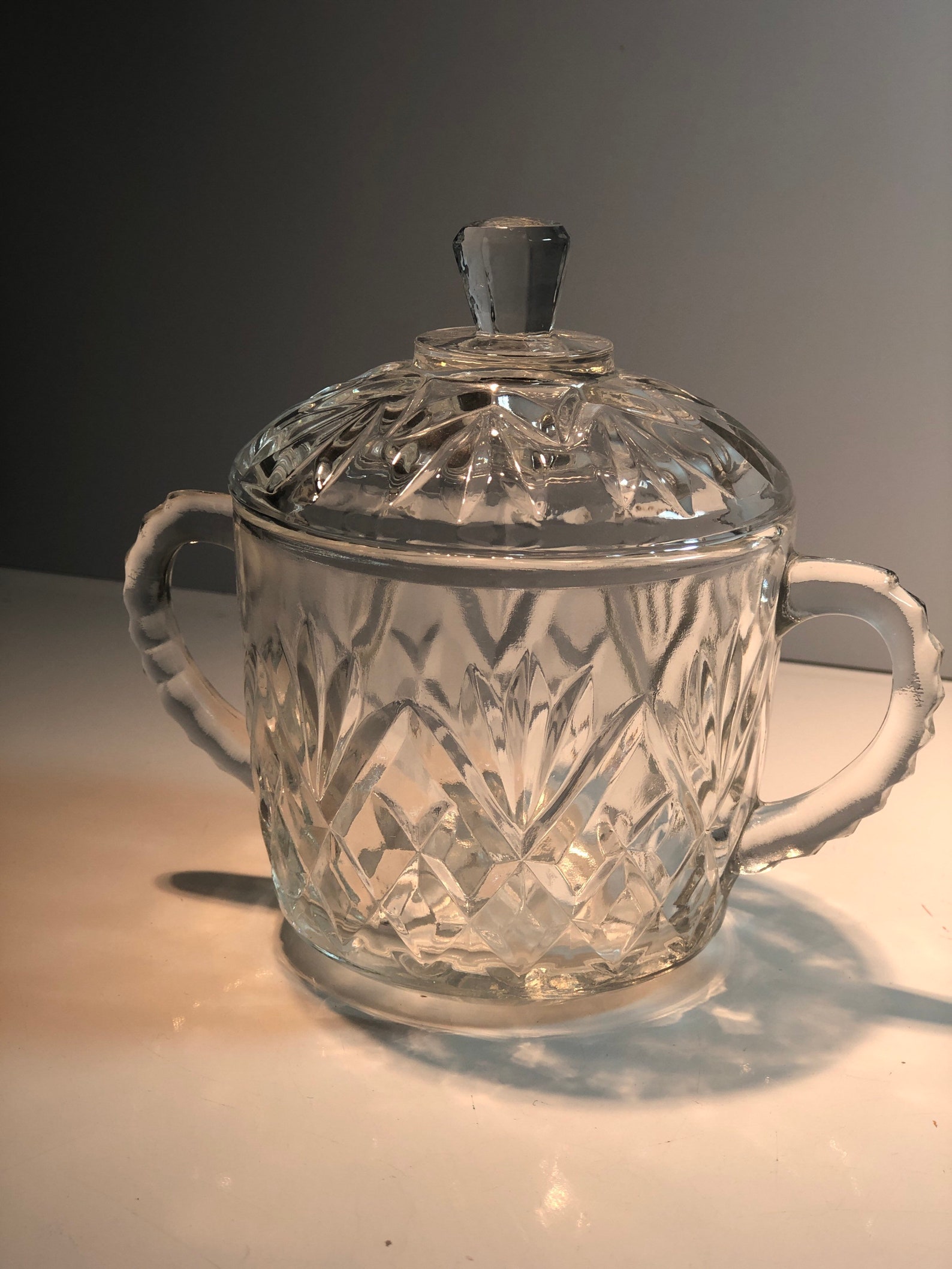 1357 Vintage Sugar Bowl With Lid And Handles Etsy