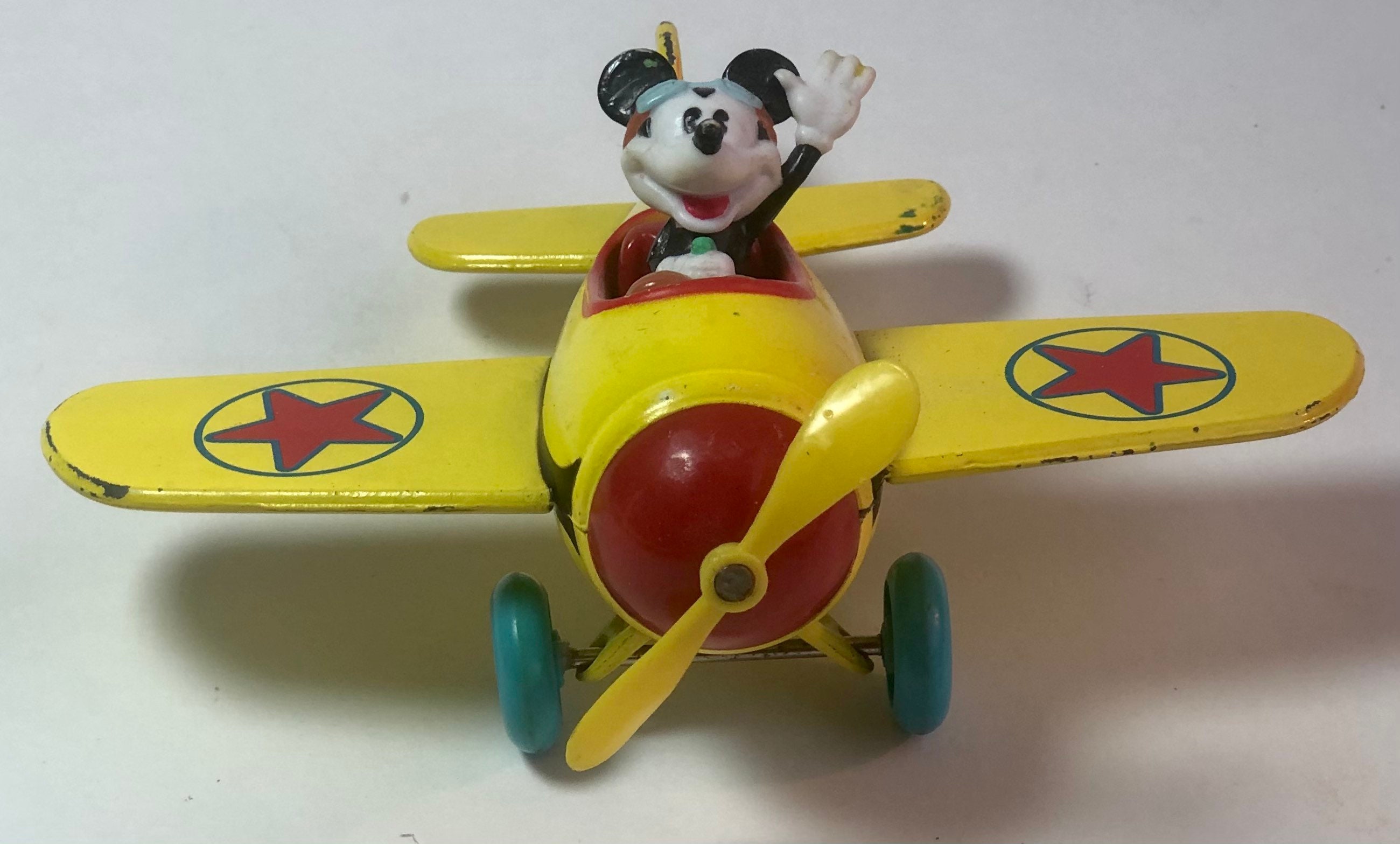 1982 Mickey Mouse Flying Plane Vintage Metal Toy. Made in | Etsy