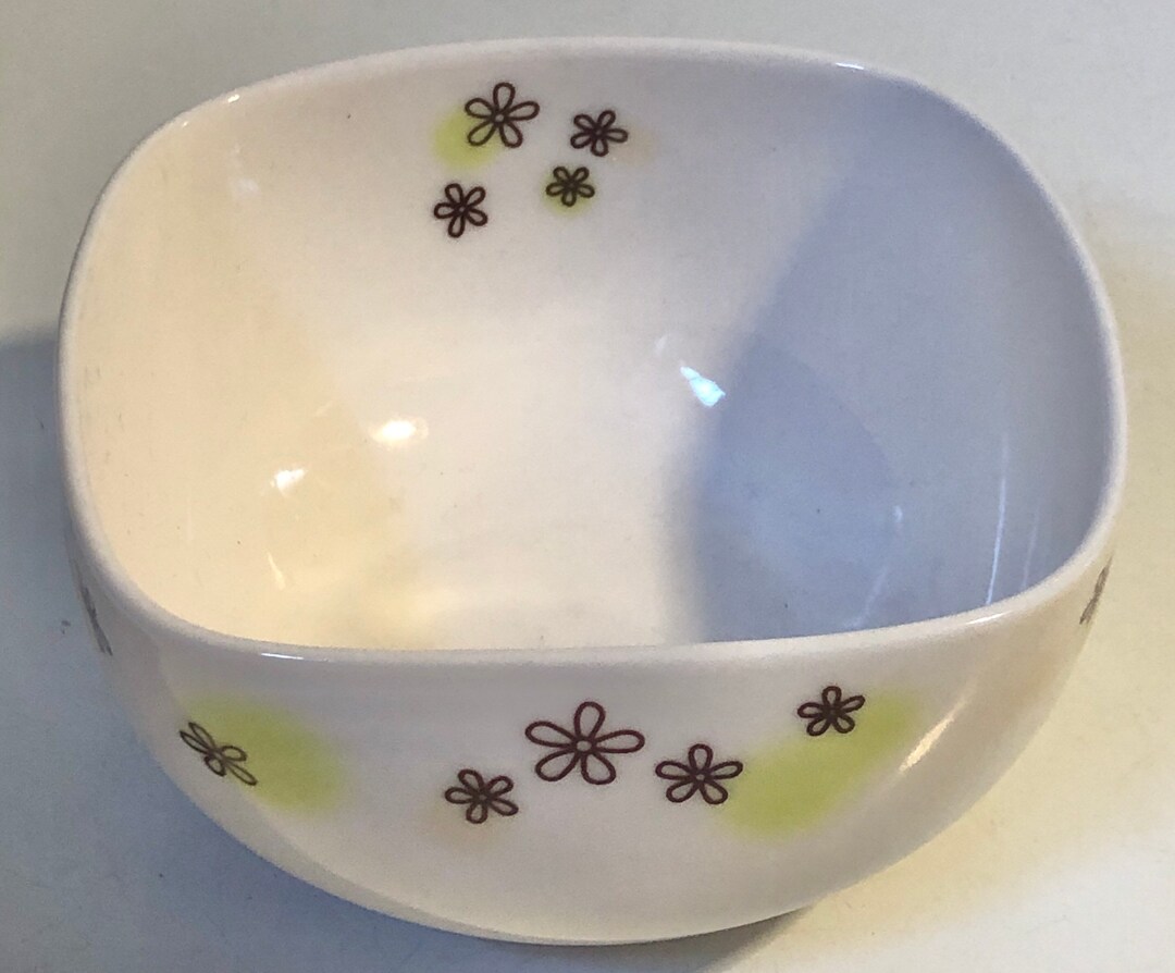 1715 Bowl Vintage Square Bowl Beautiful Pattern. - Etsy