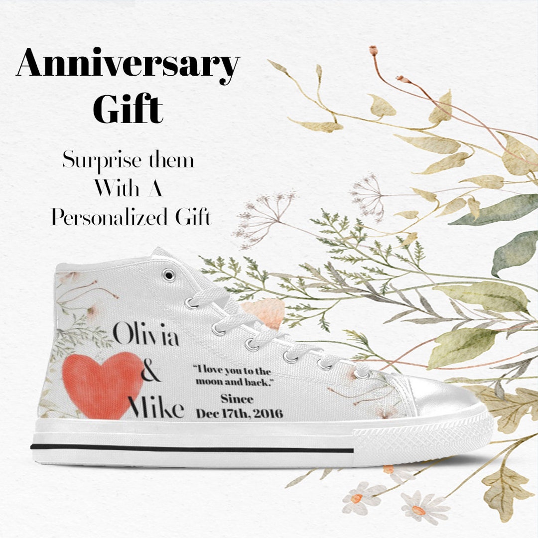 Personalized Anniversary Shoes | Custom High Top Sneakers for Men ...