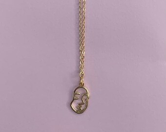 Outline Face Gold - Etsy