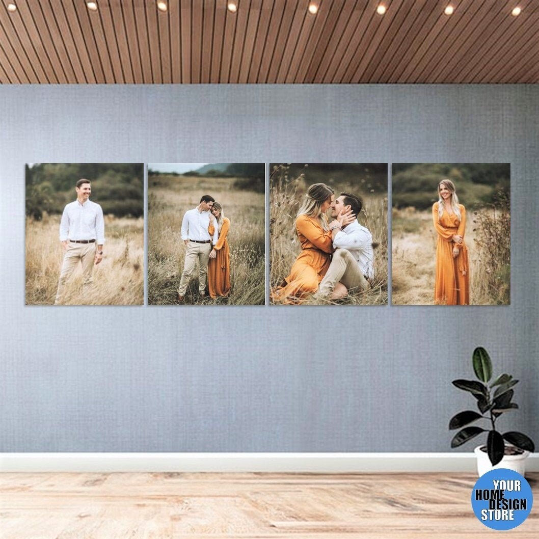 Custom Canvas Collage Wall Engagement Photo Set Anniversery - Etsy