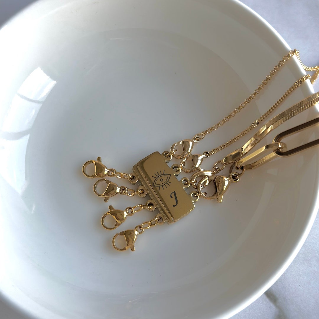 Layered Necklace Clasp, Gold Layering Clasp, Multi Necklace Clasp ...