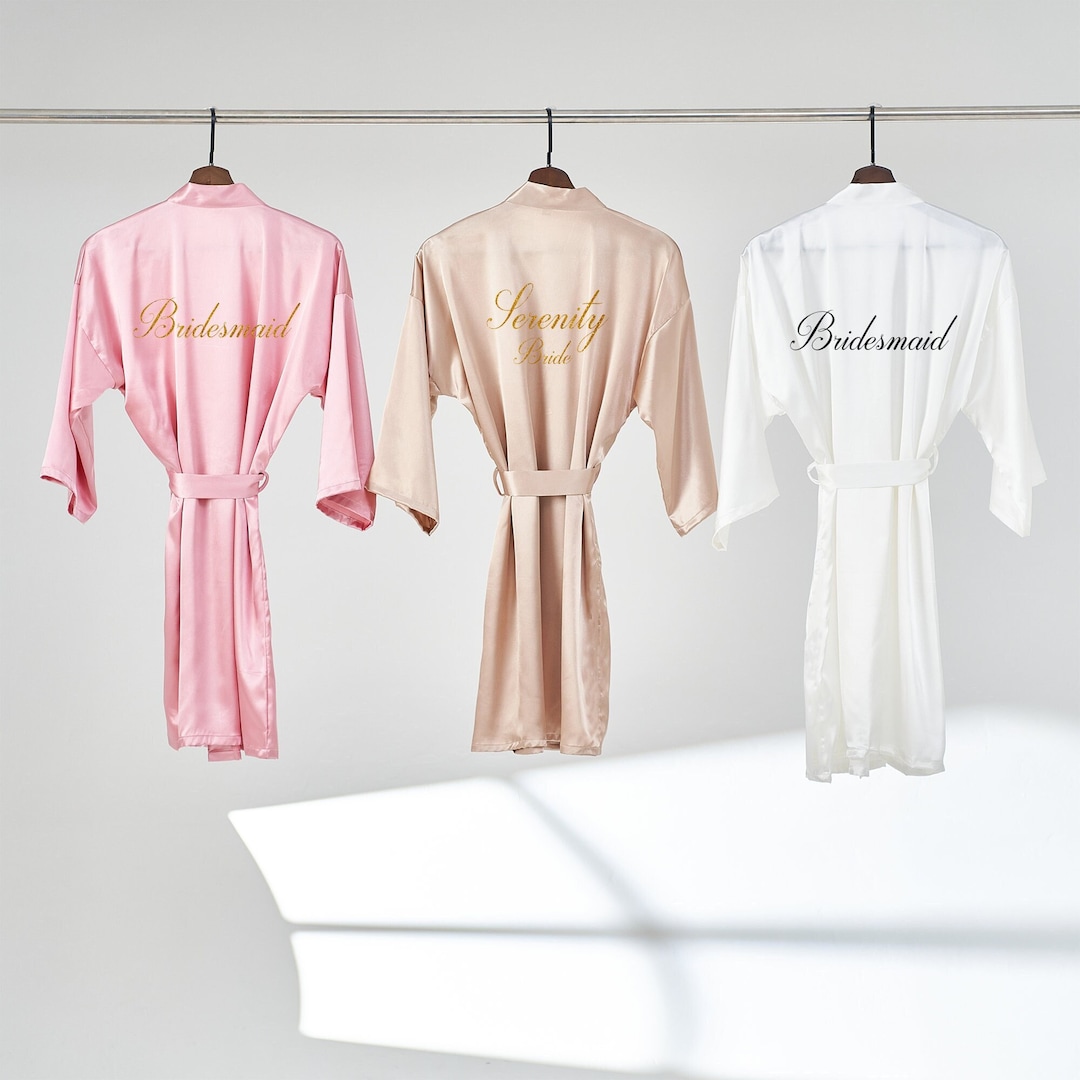 Bride Robe for Wedding Day, Custom Bridal Robe, Bridal Robe, Satin ...