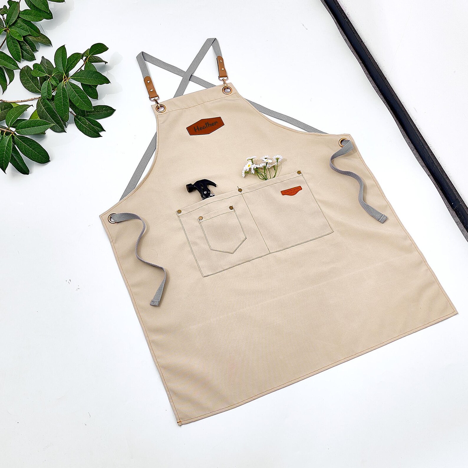 Waterproof Work Apron.carpenter Apron.linen Apron.gardening Apron With ...