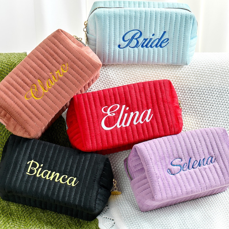 Monogrammed Toiletry Bag, Makeup Bag, Bridesmaid Gifts, Custom Travel ...