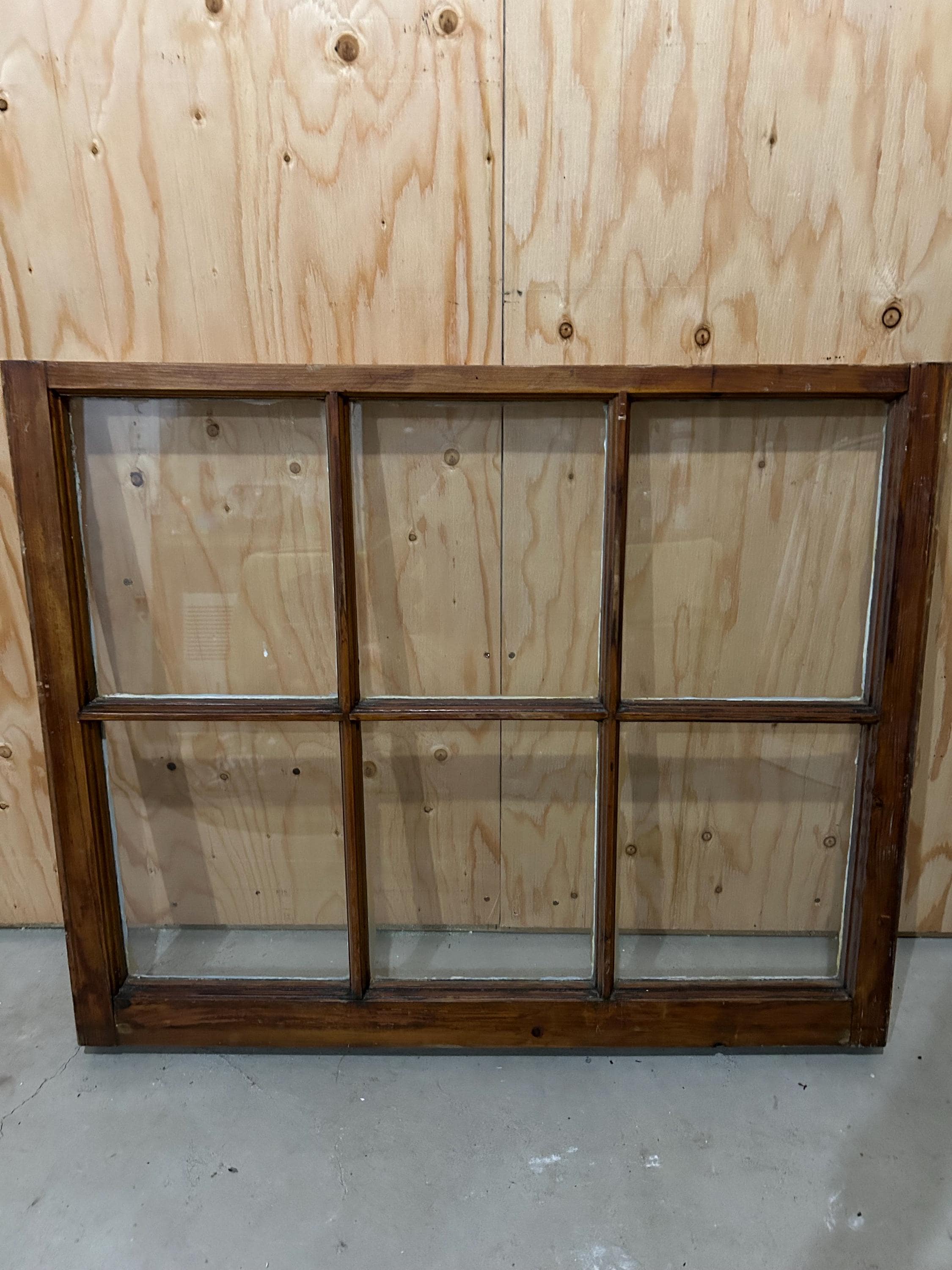 Antique 6-pane Wood Window Sash: Stained Interior, Architectural ...