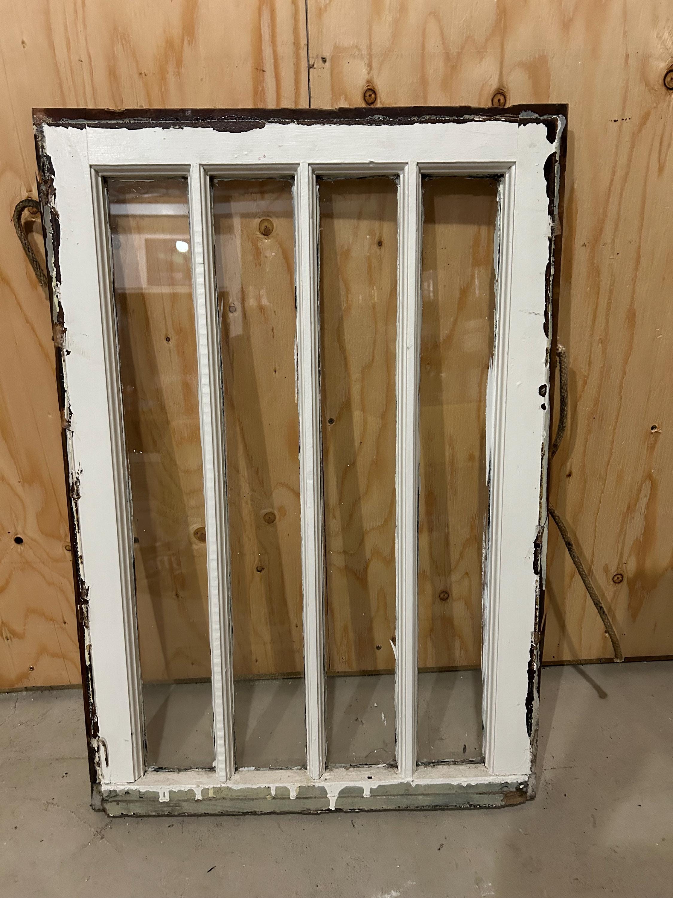 Antique 4-pane Wood Window Sash: Farmhouse Restoration Salvage - Etsy
