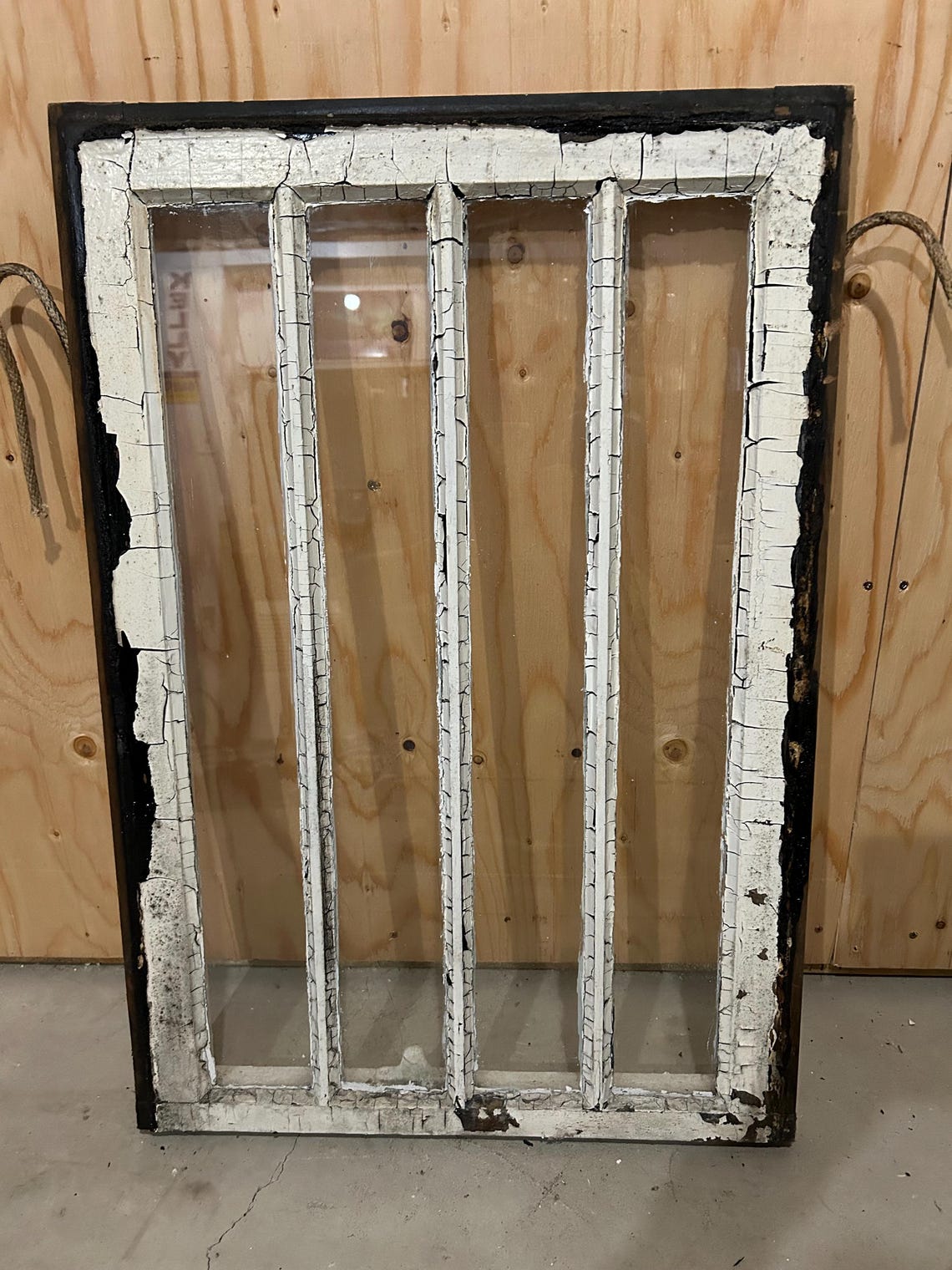 Antique 4-pane Wood Window Sash: Farmhouse Restoration Salvage - Etsy