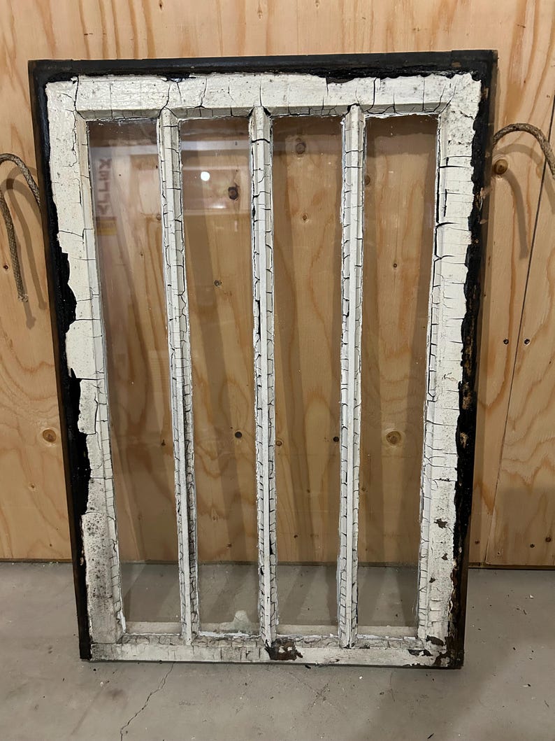 Antique 4-pane Wood Window Sash: Farmhouse Restoration Salvage - Etsy