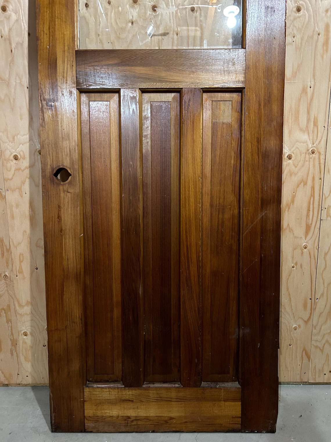 Antique Wood Entry Door: Farmhouse Salvage With Glass (32x80) - Etsy