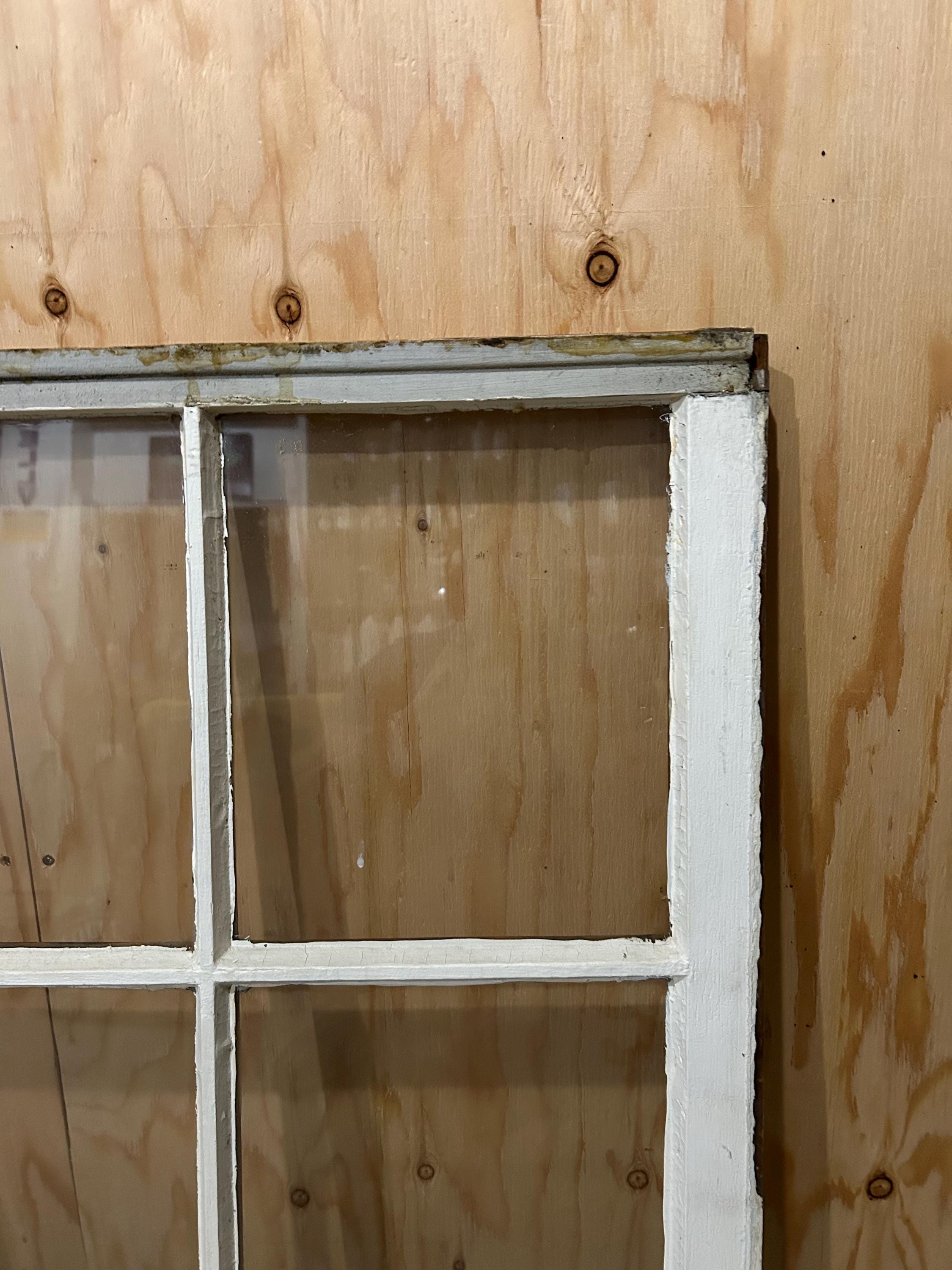 Antique 6-pane Wood Window Sash: Stained Interior, Architectural ...