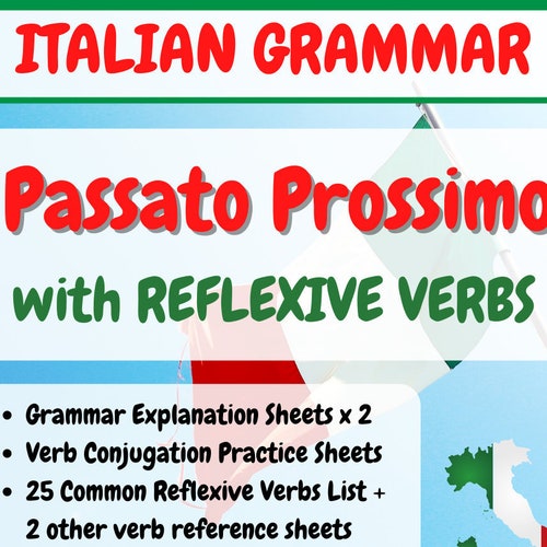 Italian Passato Prossimo with Verbs That Use ESSERE Grammar - Etsy