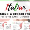 ITALIAN Vocabulary Sheets Set 10 Il Cibo 1 Food 1 Worksheets for ...