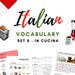 ITALIAN Vocabulary Sheets - Set #8 - in Cucina - in the Kitchen ...