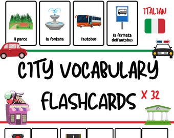 Italian Flashcards - School / Scuola Theme Cute Flashcards for Kids ...