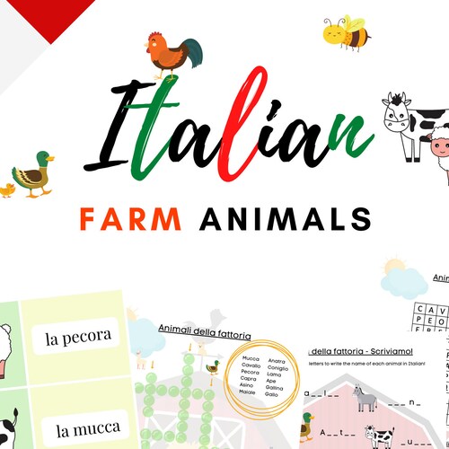 ITALIAN Halloween Printable Vocabulary Activities for KIDS - Etsy