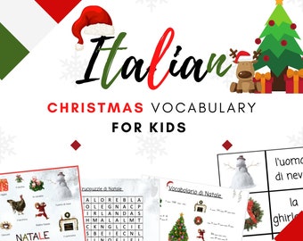 ITALIAN Halloween Printable Vocabulary Activities for KIDS! Flashcards ...