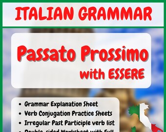 Italian Passato Prossimo with Verbs That Use AVERE Grammar & | Etsy