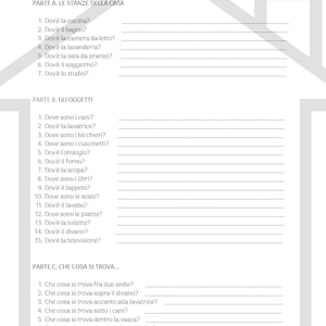 Italian House Vocabulary Flashcards - Italian Prepositions, Homeschool ...