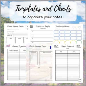 French Printable Language and Study Planner - Verb Practice, Templates ...