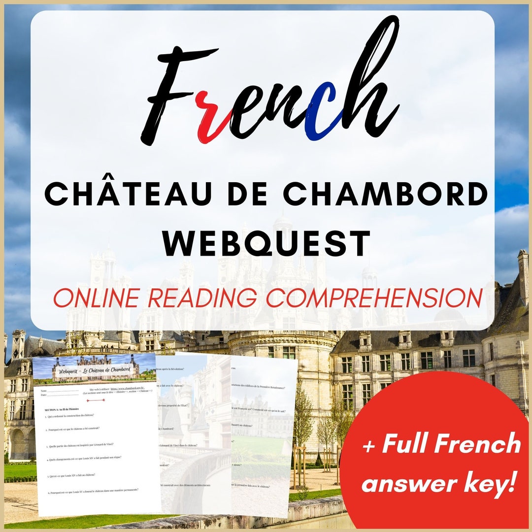 Französisches Leseverstehen Château de Chambord Webquest - Etsy Österreich