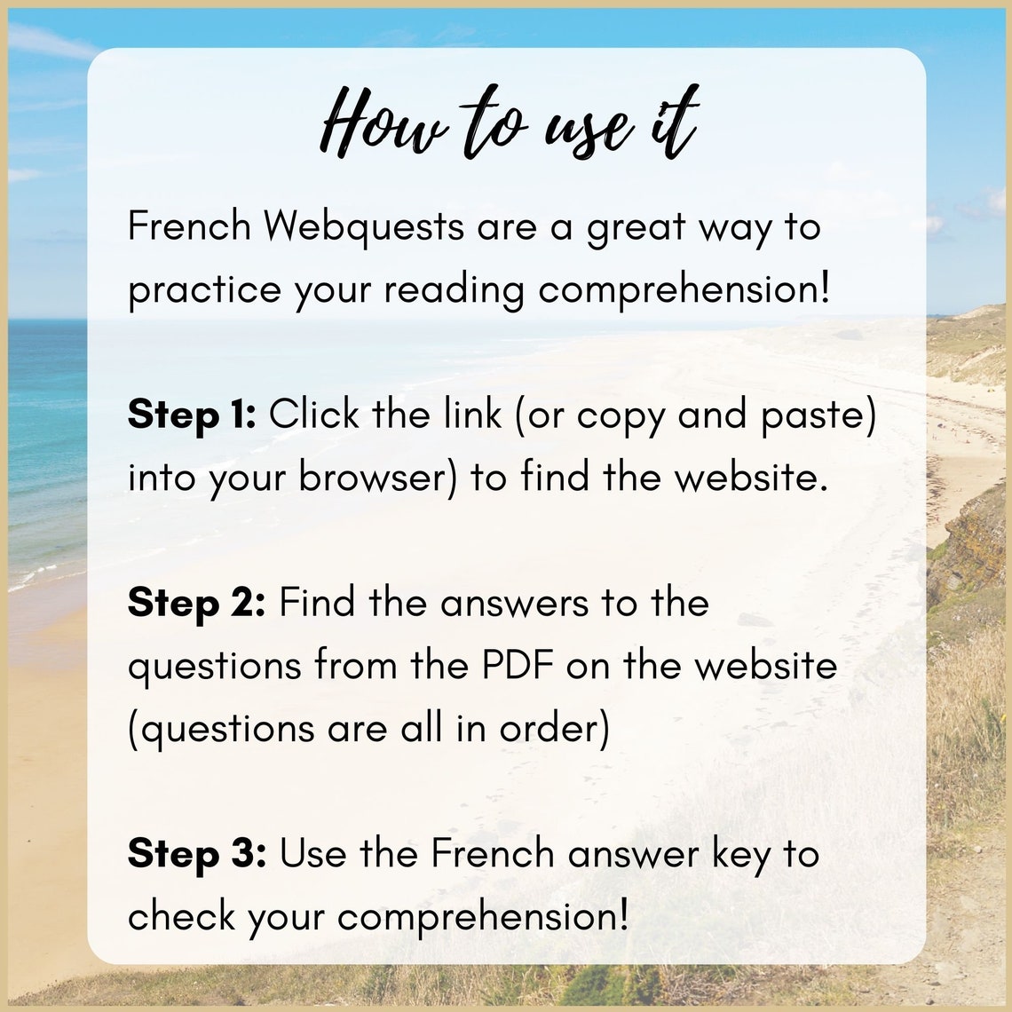 French Reading Comprehension - Bataille De Normandie Webquest - French ...