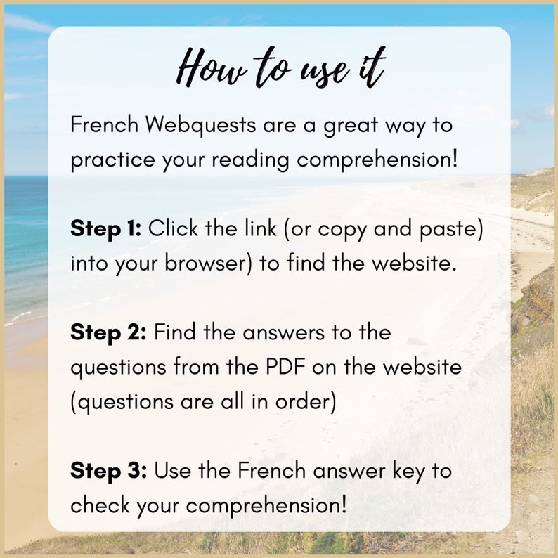 French Reading Comprehension - Bataille De Normandie Webquest (PDF ...