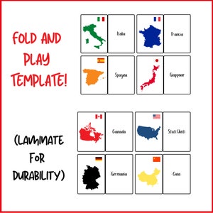 Italian Flashcards - Vocabulary Flashcards for Kids - Countries of the ...