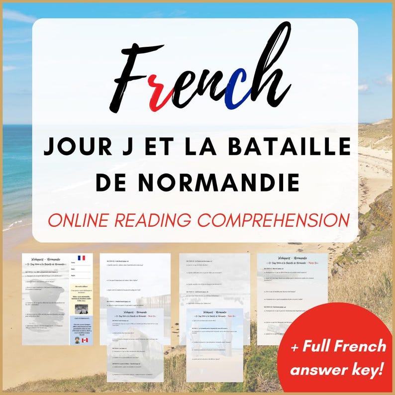 French Reading Comprehension - Bataille De Normandie Webquest (PDF ...