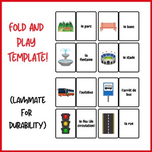 French City Vocabulary Flashcards for Kids – La Ville (PDF Download ...