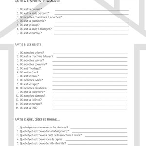 French House / Maison Vocabulary With French Prepositions - French ...