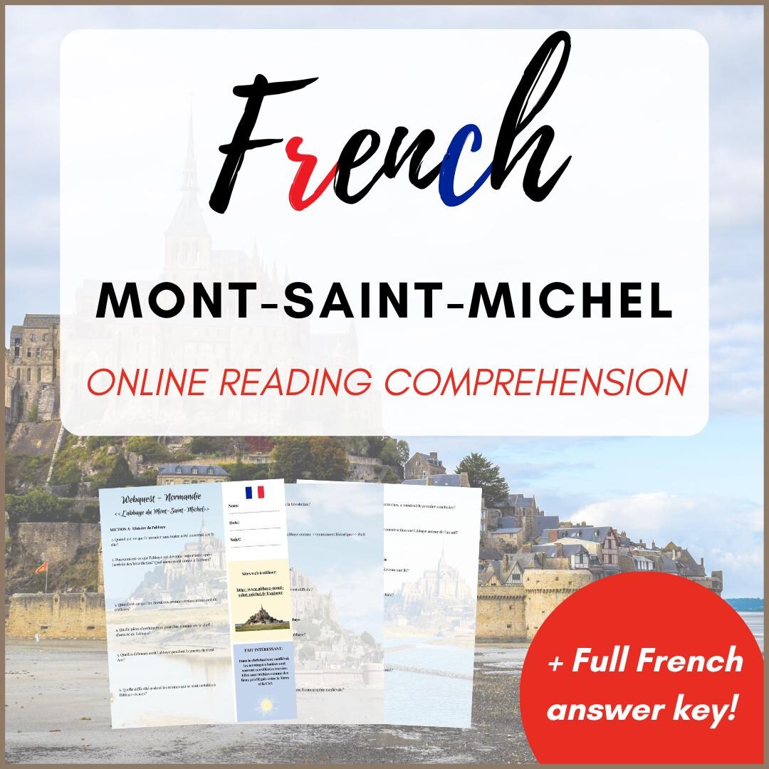 French Reading Comprehension – Mont-saint-michel Webquest (PDF Download ...