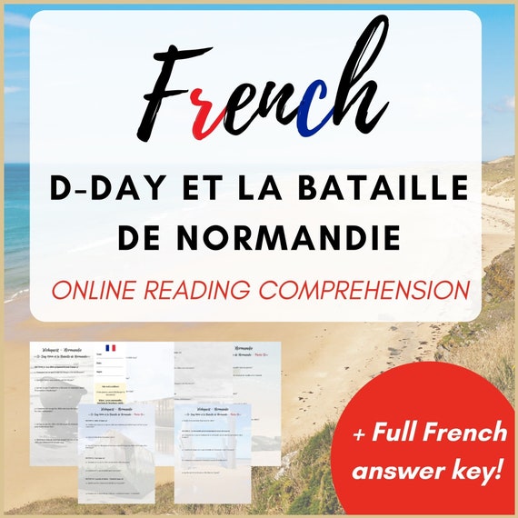 French Reading Comprehension Bataille De Normandie Webquest | Etsy