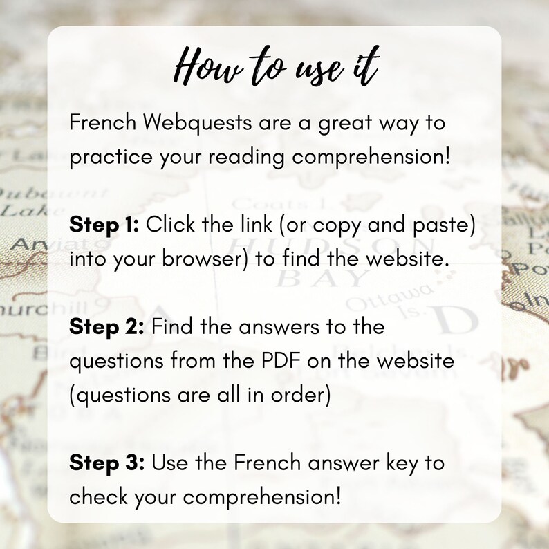 French Reading Comprehension - Gabriel Dumont Webquest - French Reading ...