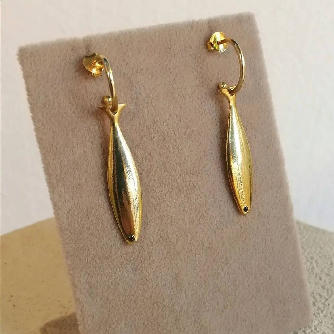 Fish Earrings Fish Hoop Earrings Fish Huggie Earrings Fish - Etsy