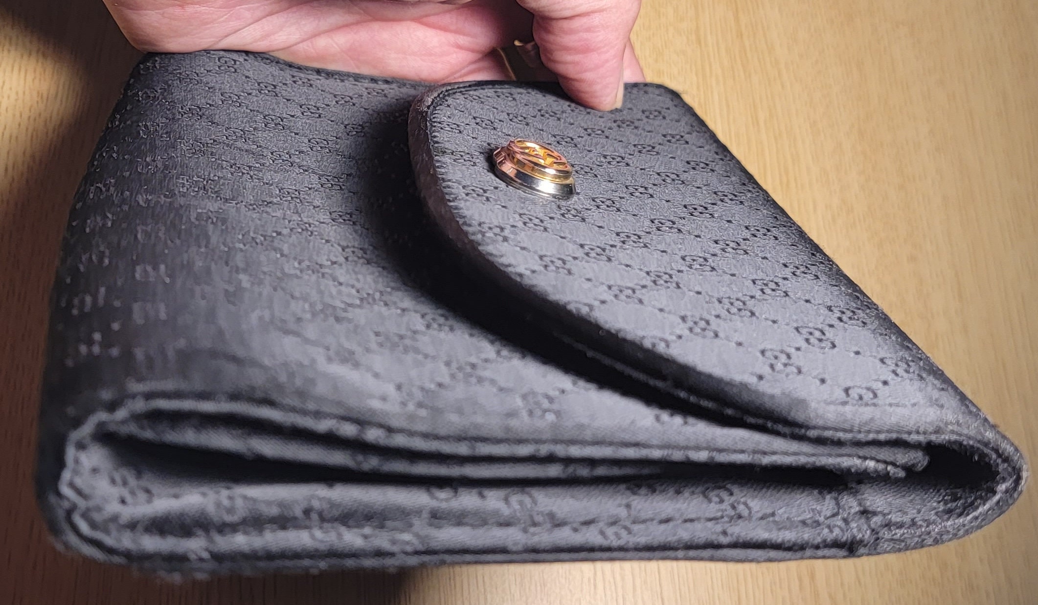 Vintage GUCCI Black Satin Evening Clutch Gold Gucci Hardware - Etsy