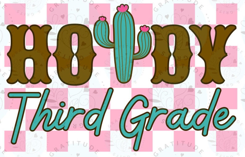 Howdy Third Grade, Third Grade PNG, Back to School PNG, Instant ...