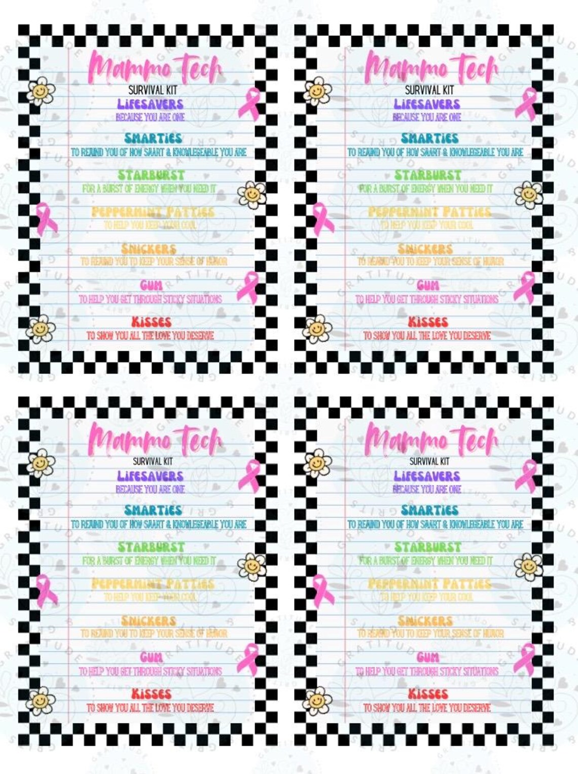 Mammo Tech Survival Kit Printable - Etsy