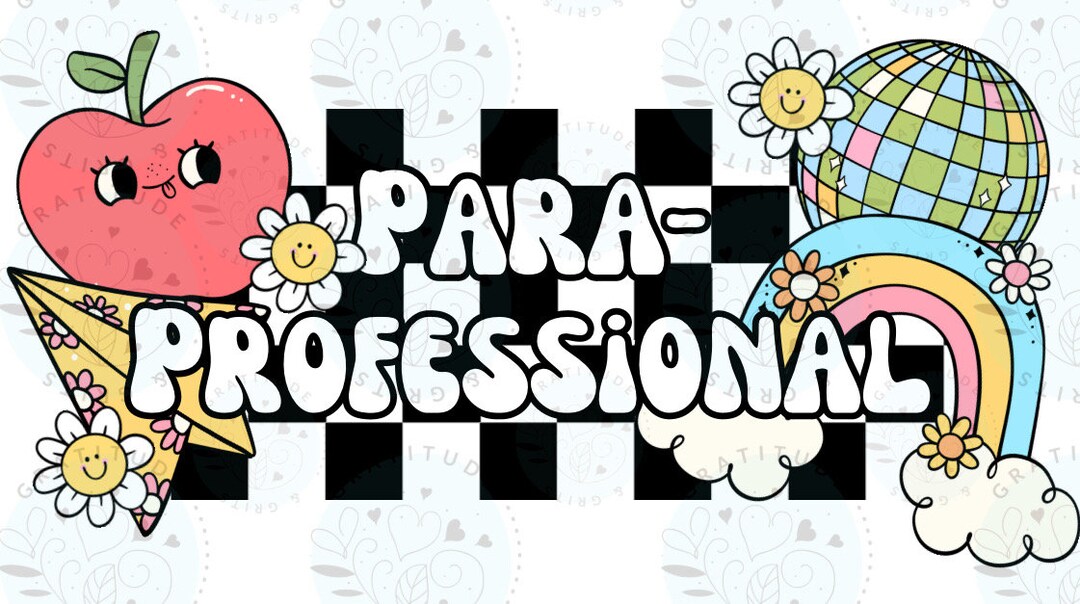 Trendy Paraprofessional PNG: Back to School Digital Download - Etsy